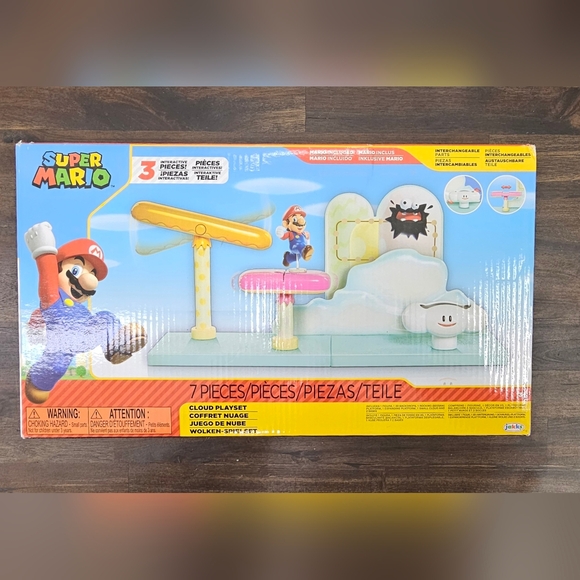 Nintendo | Toys | Super Mario Cloud World Playset 7 Piece Diorama By ...